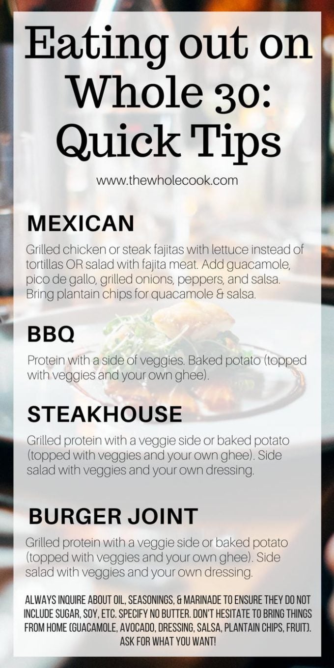 Eating Out on Whole 30: Quick Tips - The Whole Cook