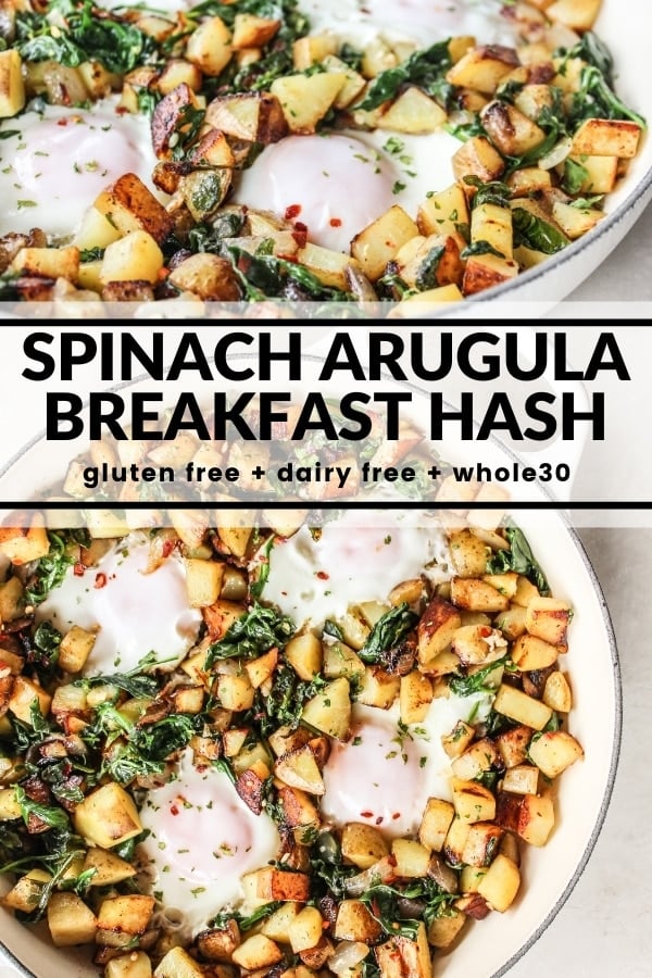 Spinach Arugula Breakfast Hash - The Whole Cook