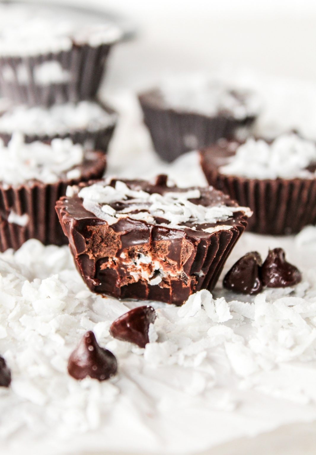 3-Ingredient Dark Chocolate Coconut Cups - The Whole Cook