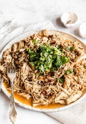 Slow Cooker Italian Shredded Chicken - The Whole Cook