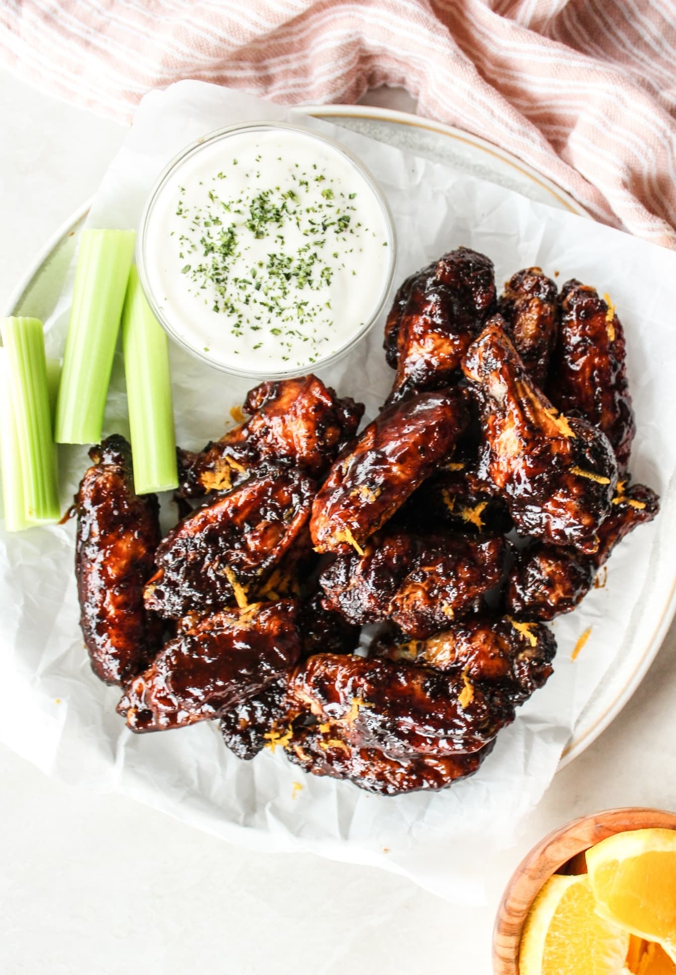 Sticky Orange Balsamic Wings - The Whole Cook