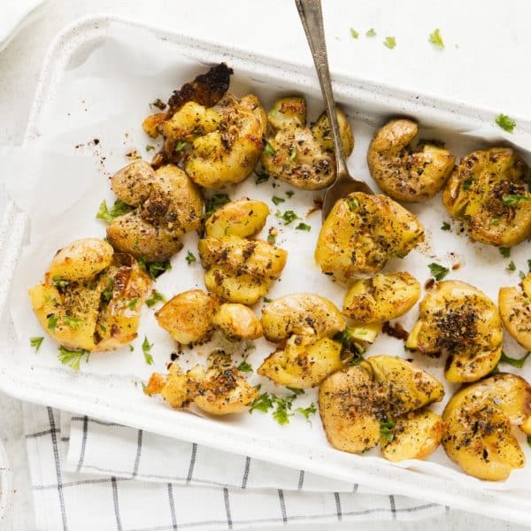 Smashed & Roasted Italian Potatoes - The Whole Cook