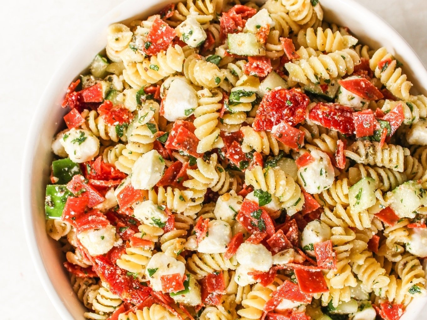 Make Ahead Italian Pasta Salad - The Whole Cook