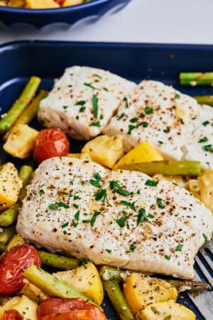 Easy Baked Halibut with Vegetables - The Whole Cook