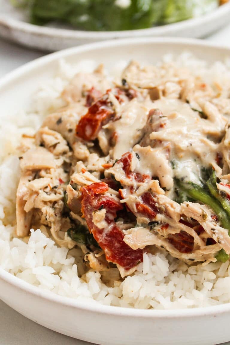 Slow Cooker Italian Shredded Chicken - The Whole Cook