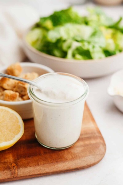 Easy Healthy Caesar Salad Dressing (without Anchovies) - The Whole Cook