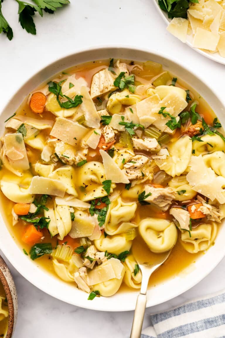 Easy 20-Minute Chicken Tortellini Soup - The Whole Cook