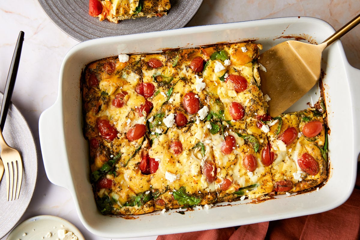 Low Carb Feta Breakfast Casserole - The Whole Cook
