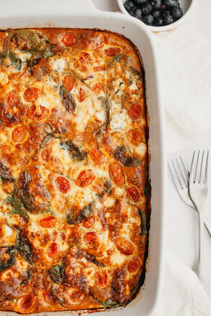 Low Carb Feta Breakfast Casserole - The Whole Cook
