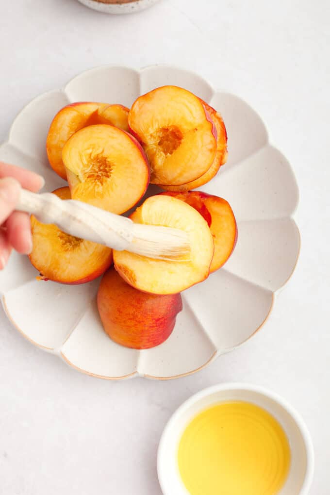 Grilled Peaches with Vanilla Ice Cream - The Whole Cook