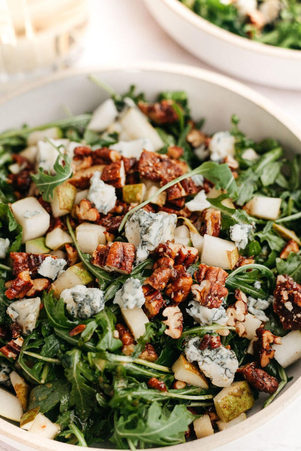 Arugula Pear Salad with Candied Pecans - The Whole Cook