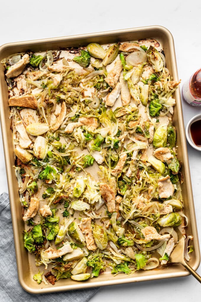 Sheet Pan Chicken and Cabbage Stir Fry - The Whole Cook