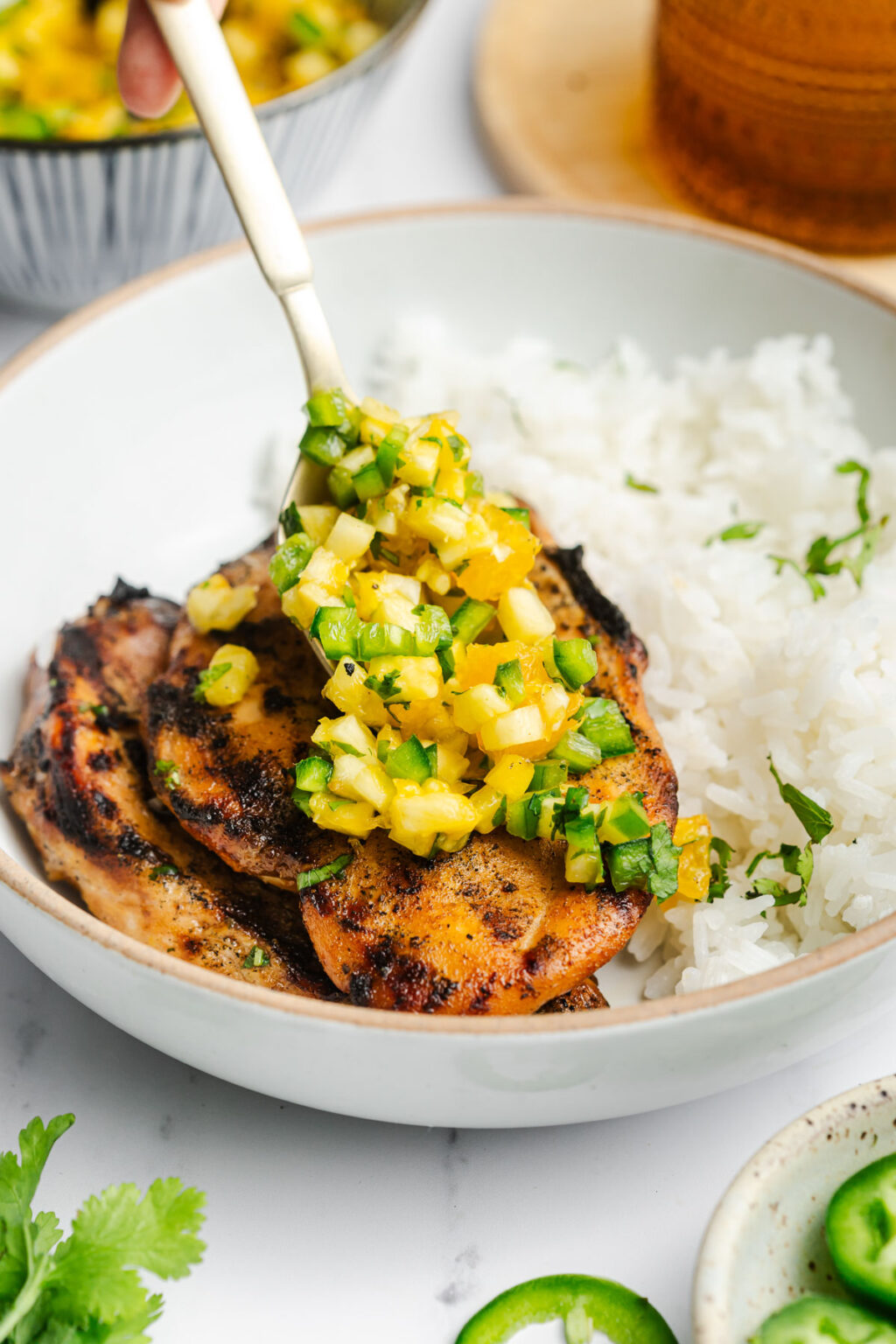 Tropical Salsa Grilled Chicken - The Whole Cook