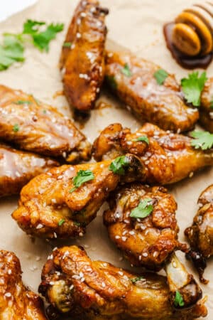 Baked Honey Garlic Chicken Wings - The Whole Cook