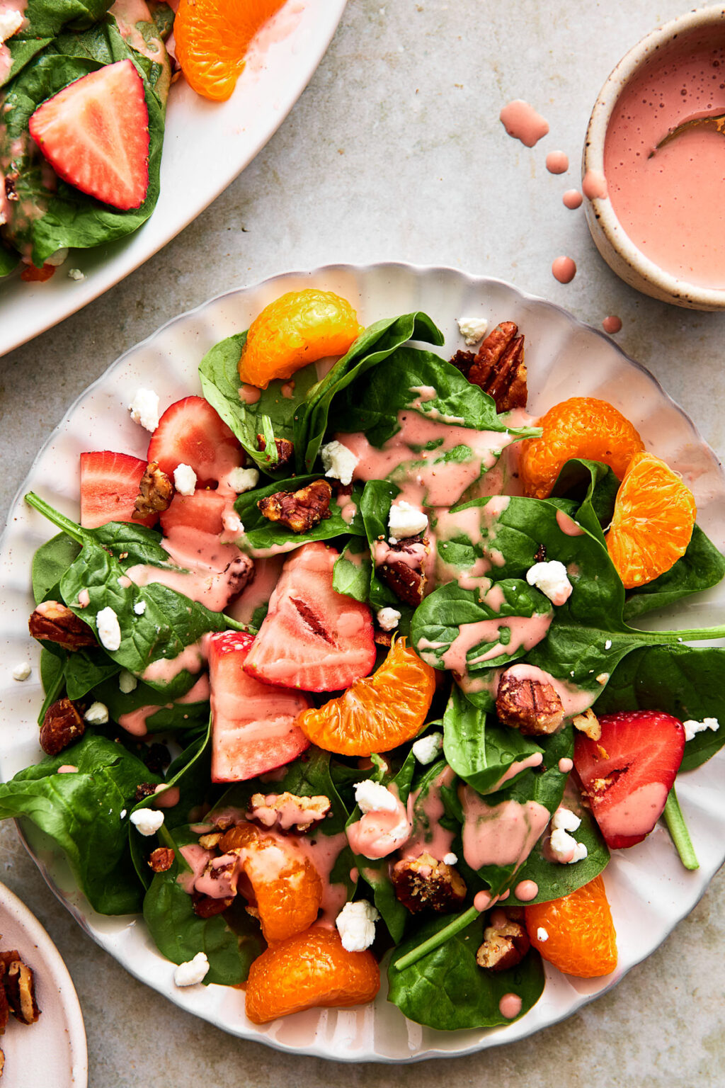 Strawberry Goat Cheese Spinach Salad - The Whole Cook